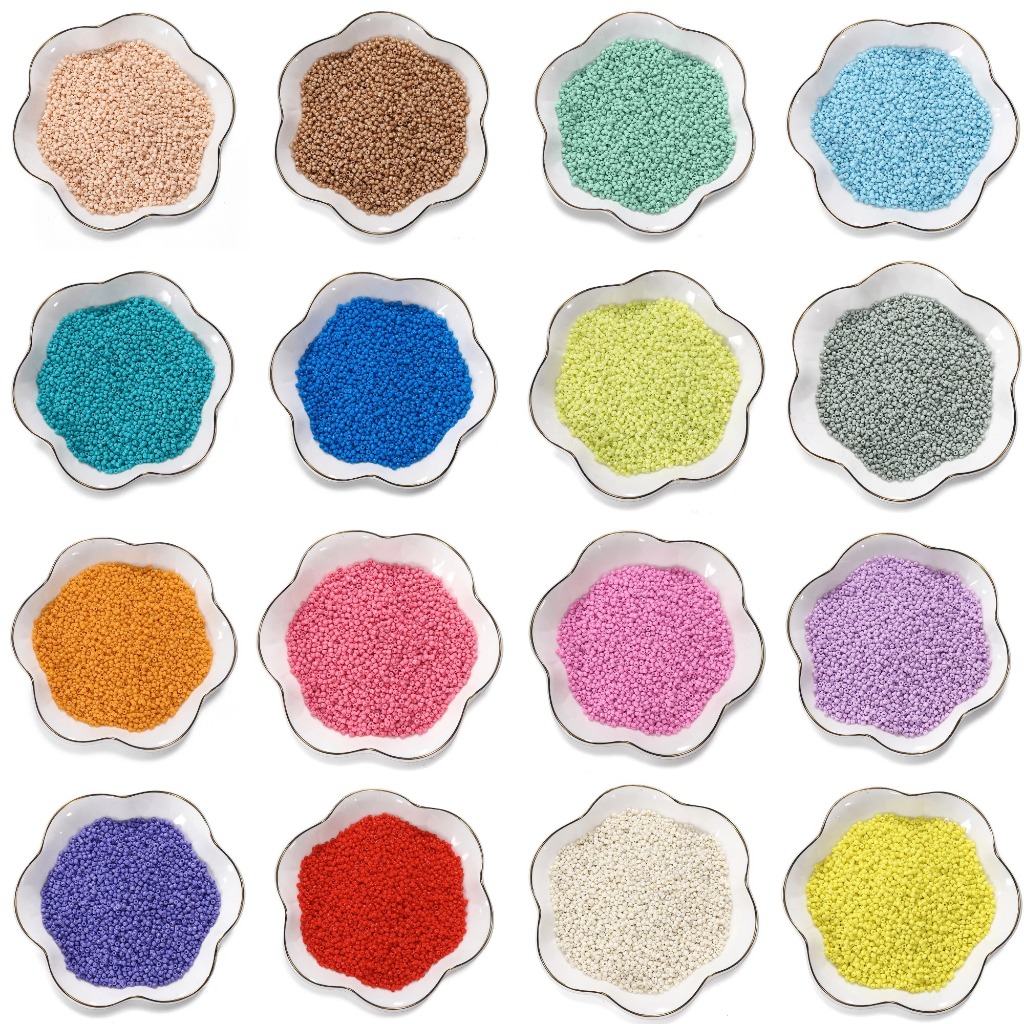 St. kunkka 2mm 1,000Pcs Painted Glass Rice Beads Oily Bright Color ...