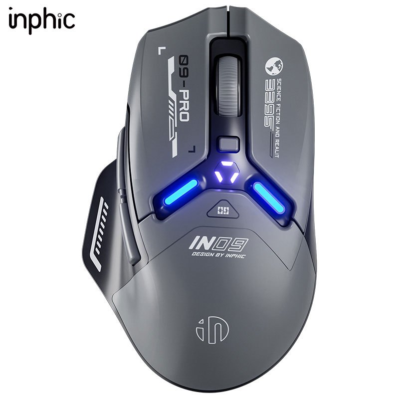 inphic IN9 pro Gaming Mouse Wireless/Wired/Bluetooth5.0 Tri-mode PAW3395 26000dpi 6-button ...