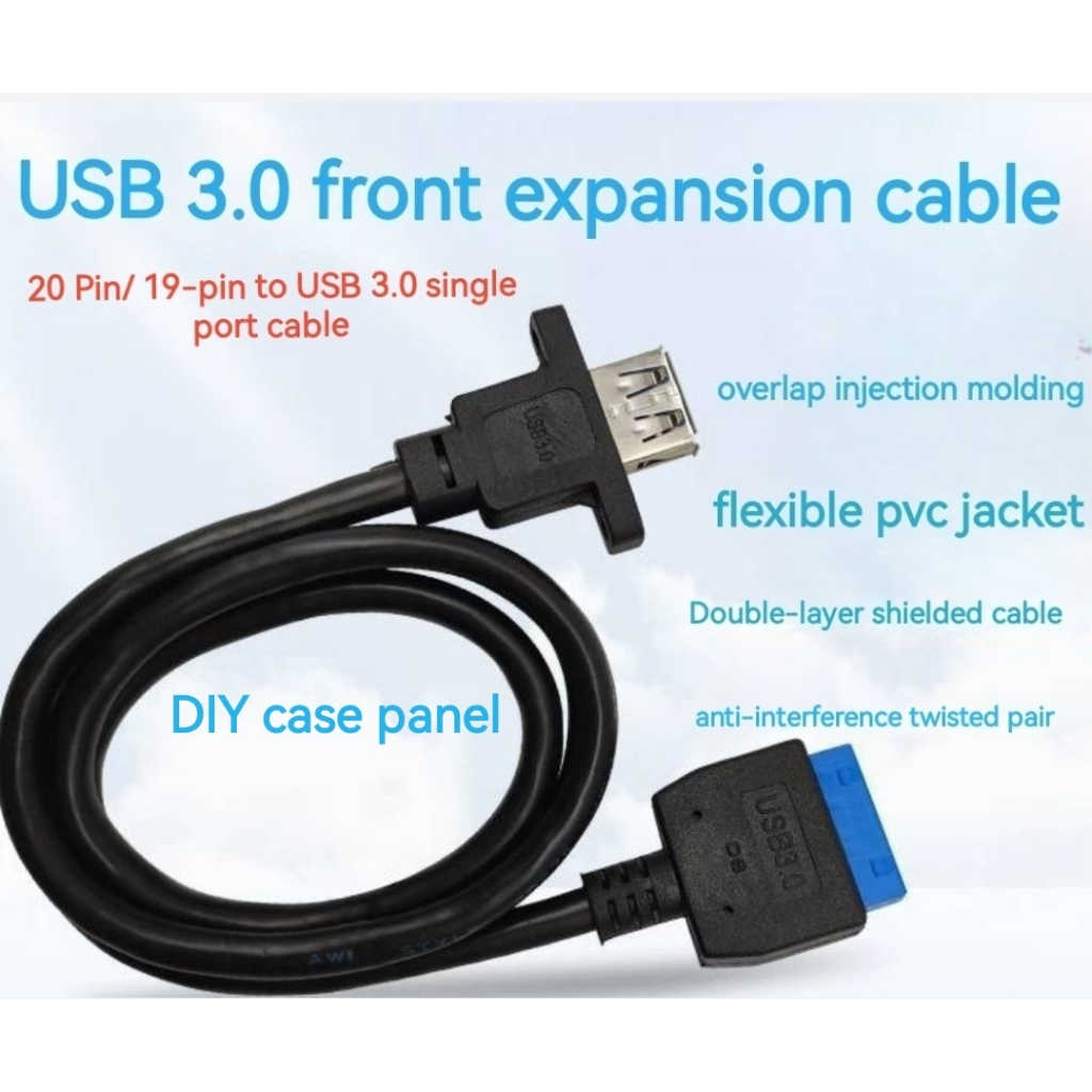 Usb3.0 Front Panel Cable Baffle Cable 19 Pin/20 Pin to usb3.0 Single ...