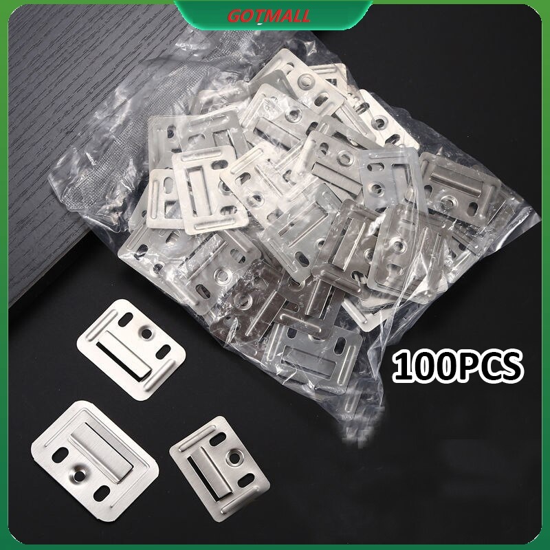 100Pcs Metal Wall Cladding Clip/Wpc Wall Fluted Panel Clip Fluted Panel ...