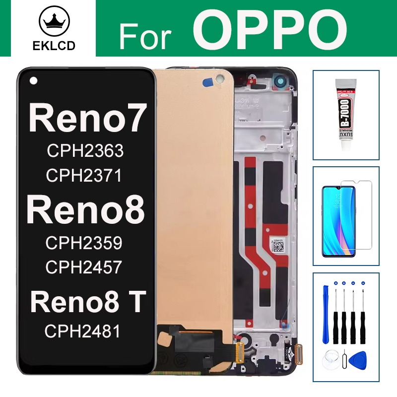 Display For OPPO Reno7 Reno8 Reno 7 8 T SE 8T 4G 5G CPH2457 CPH2481 LCD With Touch Screen ...