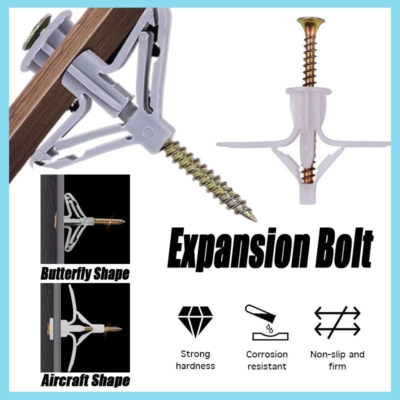 50pcs/set Aircraft/Butterfly Expansion Bolts for Concrete Gypsum Board ...