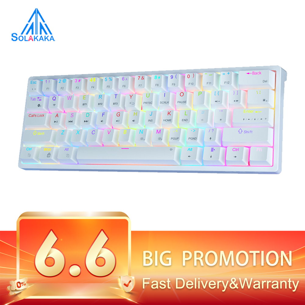 AULA SOLAKAKA SK961 Mechanical Keyboard 61 key Hot Swappable RGB Light ...