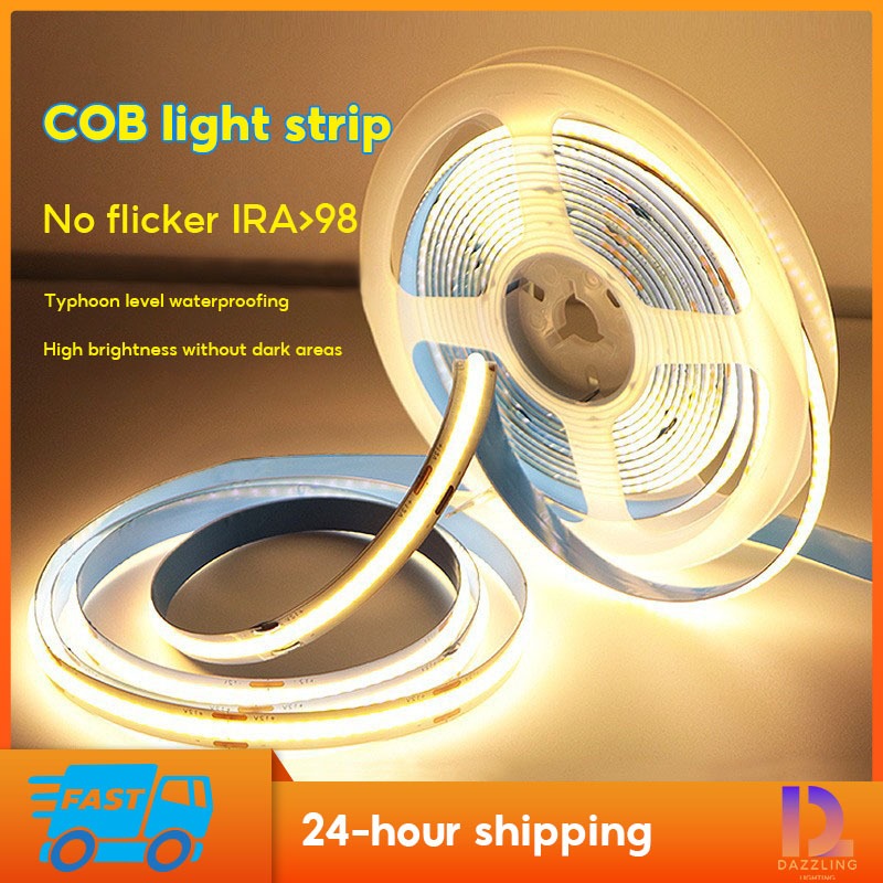 Led Cob Flexible Light Strip Strip Lamp 5m/10m Waterproof Light Strip ...