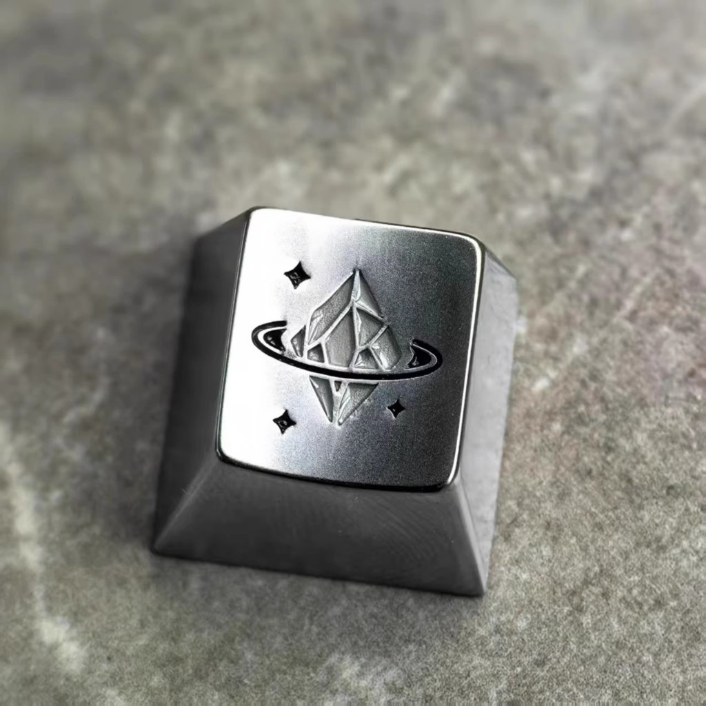 Frontier Mithril Metal Keycap R4 Cherry Profile Artisan Keycap ...