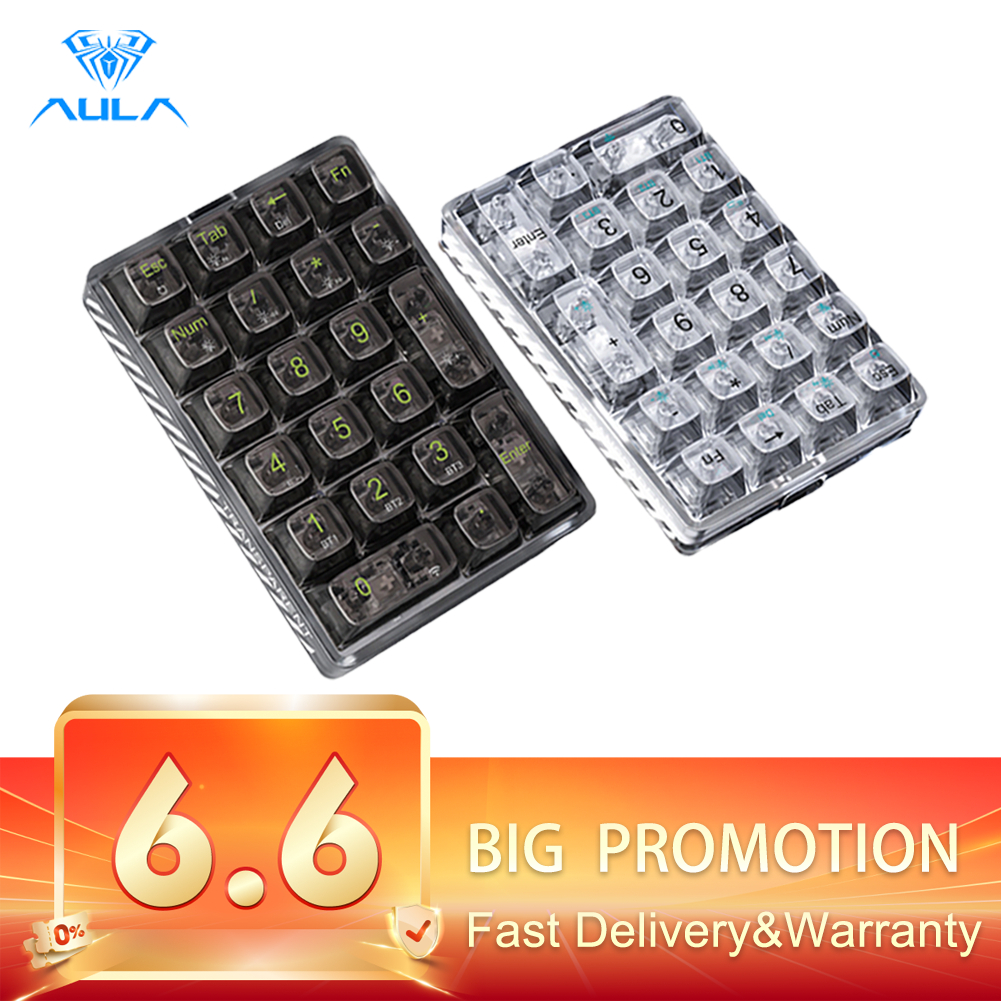 AULA F21 Mini Digital Hotswappable Mechanical Keyboard 21 Key Bluetooth ...