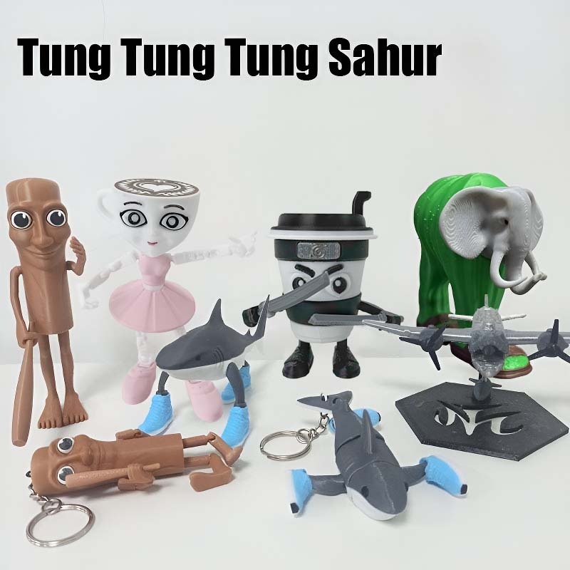 Italian Brainrot Toy Tung Tung Tung Sahur with His Signature Baseball ...