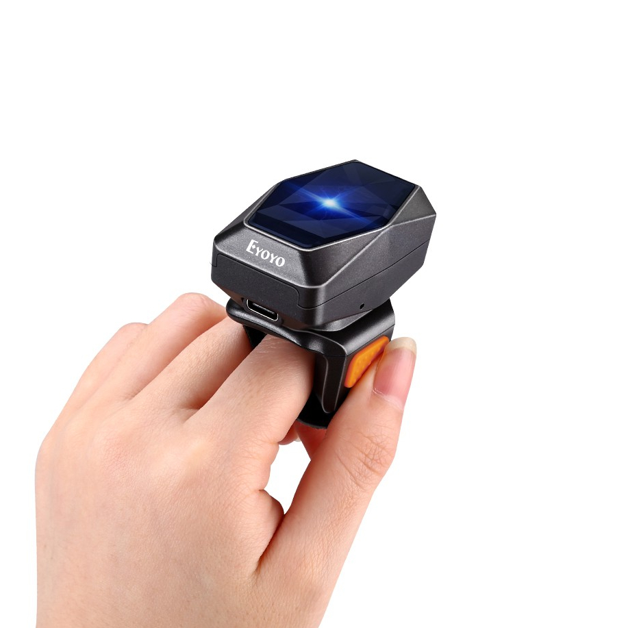 Eyoyo Mini 1D Wearable Ring Finger Barcode Scanner Bar Code Reader with ...