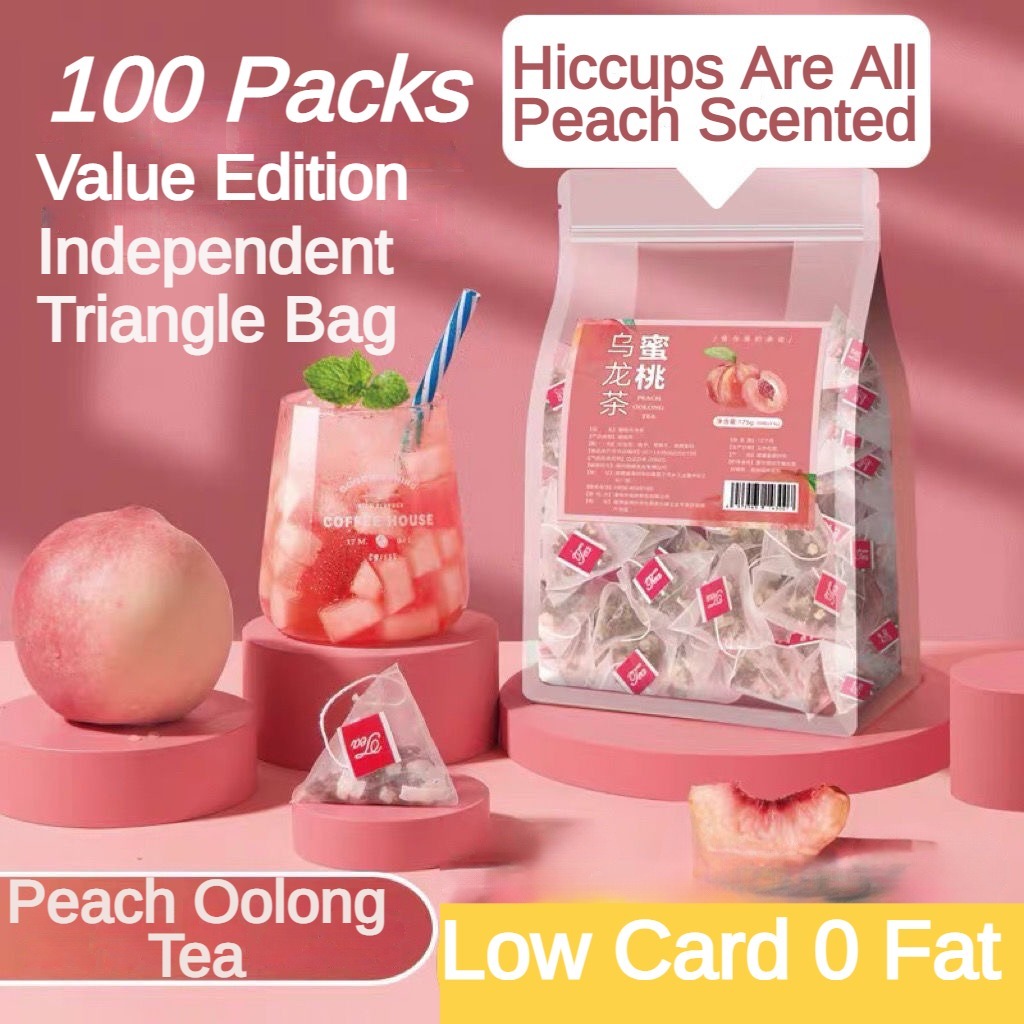 100 Pack Honey Peach Oolong Tea White Peach Oolong Tea Bag Antioxidant ...