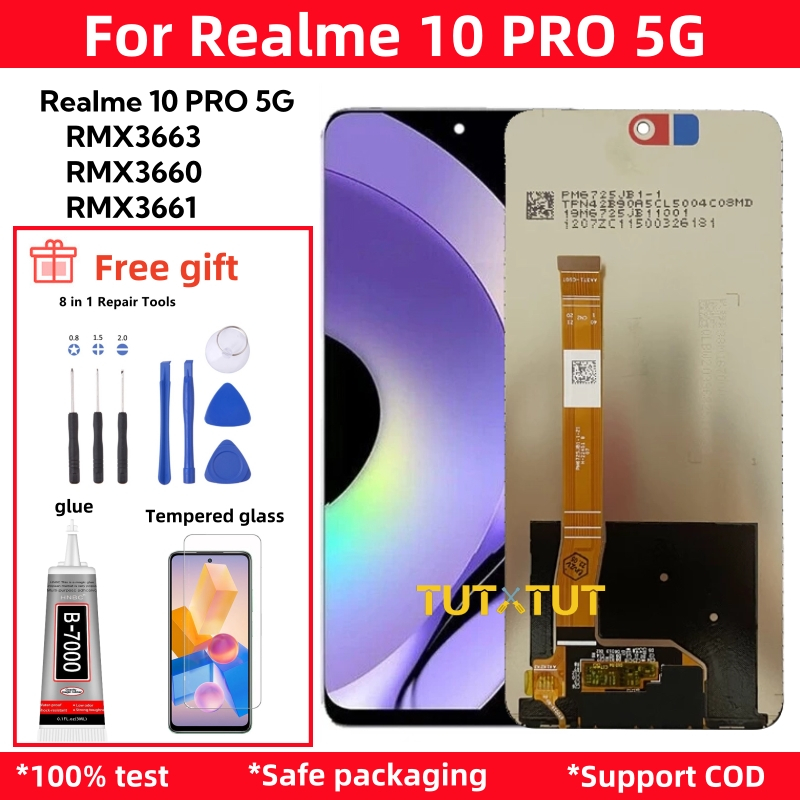 For Realme 10 Pro 5G RMX3663 RMX3660 RMX3661 LCD Display Touch Screen ...