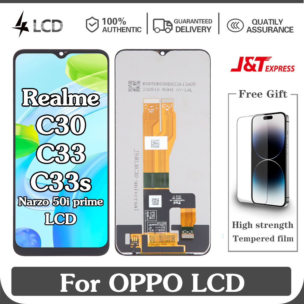 For OPPO Realme C30 C33 C33s Narzo 50i prime LCD Display Screen ...