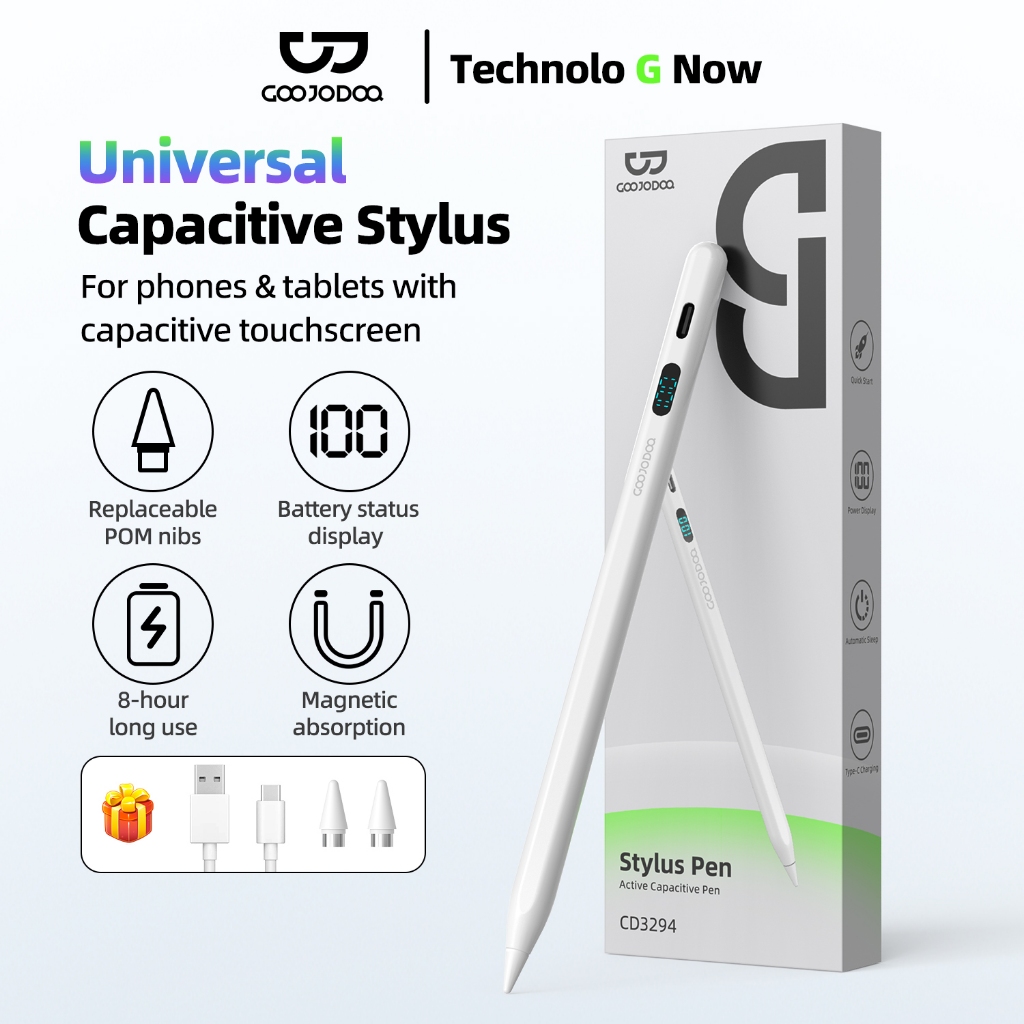 GOOJODOQ Stylus Pens Universal Magnetic Touch Screen Pencil Capacitive ...