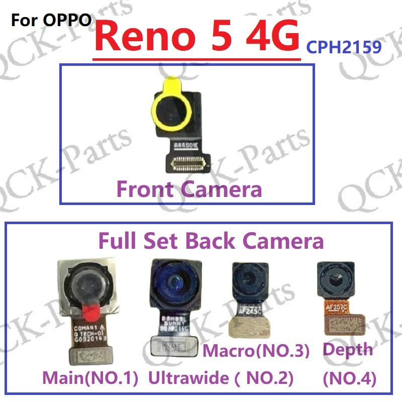 Front camera for OPPO Reno5 Reno 5 4G CPH2159 Back camera Replacement ...
