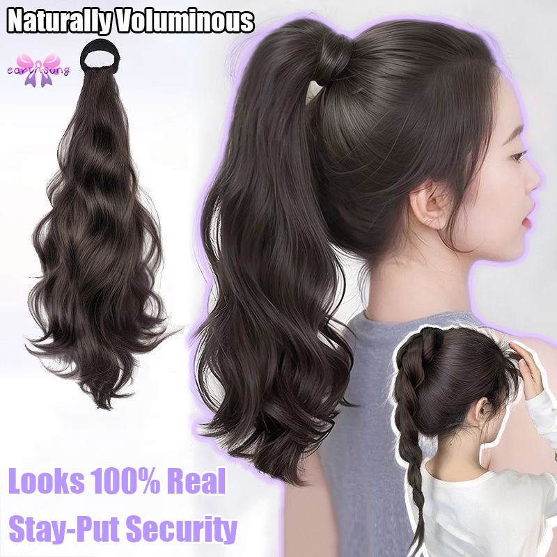 Long Curly Wig Natural Women Hair Wig Claw Clip Ponytail Hair ...