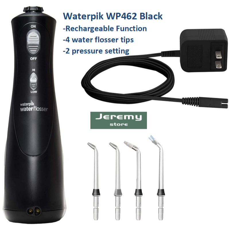 Waterpik WP462 Cordless Water Flosser With 4 Flossing Tips Rechargeable ...