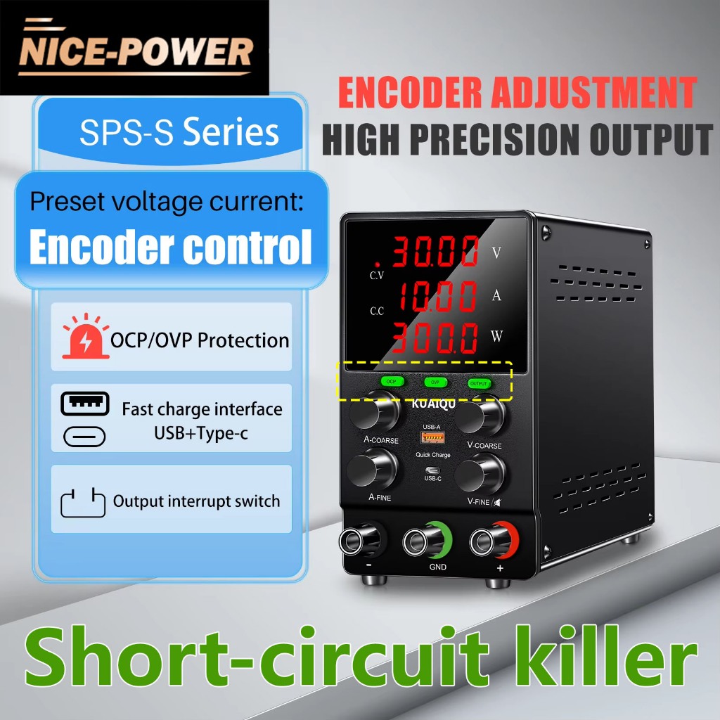 Manila Shipping 】NICE-POWER Short-circuit killer Dc power supply Regulated DC Adjustable Desktop ...