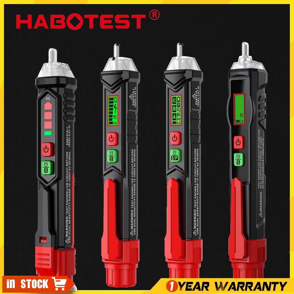 HABOTEST HT90 HT100 HT101 HT100P AC Voltage Test Pen 12V-1000V Non ...