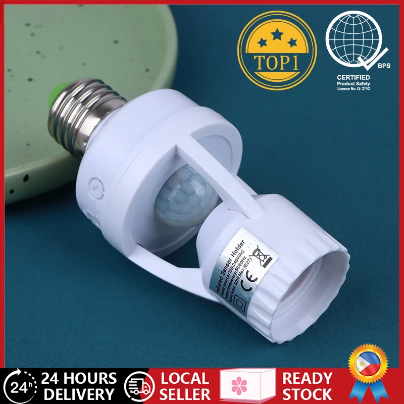[Local Shipment] Nfrared Sensor Lamp Holder With PIR Motion Sensor LED ...