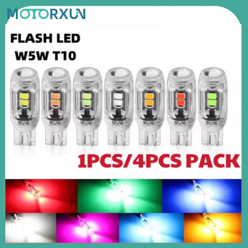 1pcs/4pcs T10 W5W Lens LED Flash Light Strobe Bulb 194 Flashing ...