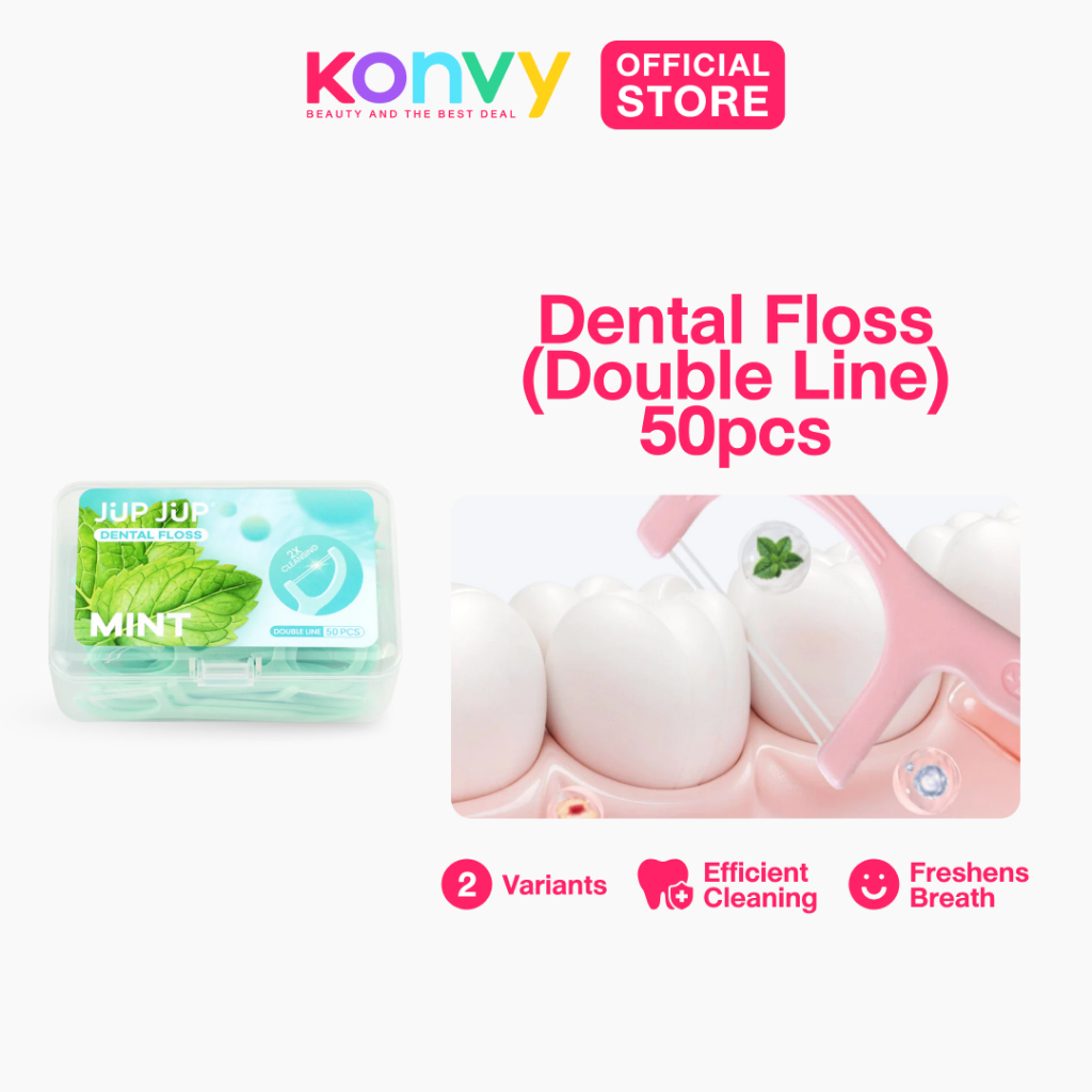 Jup Jup Dental Floss (Double Line) 50pcs | Shopee Philippines