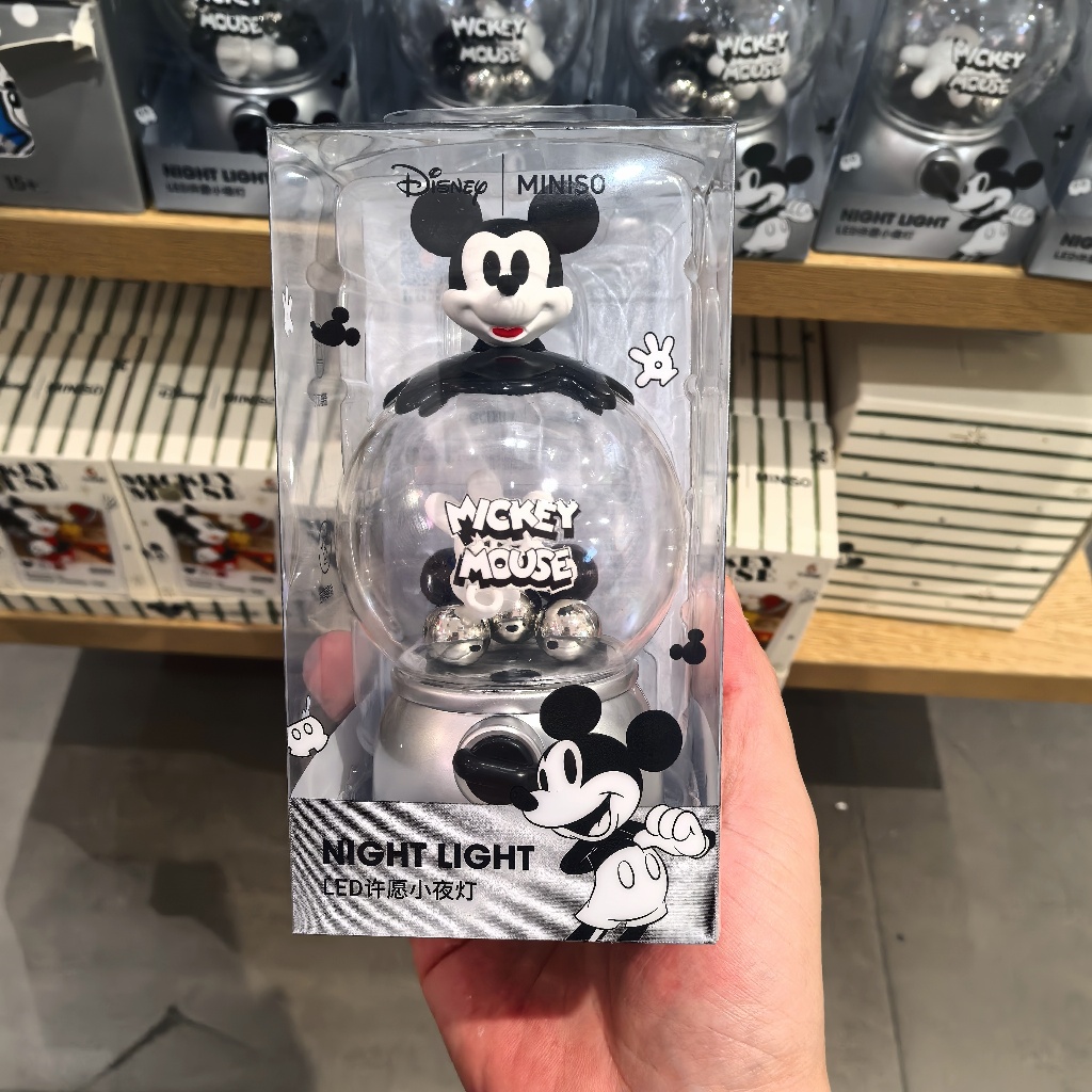 MINISO Disney Silver Retro Mickey Series LED Wish Night Light | Shopee ...