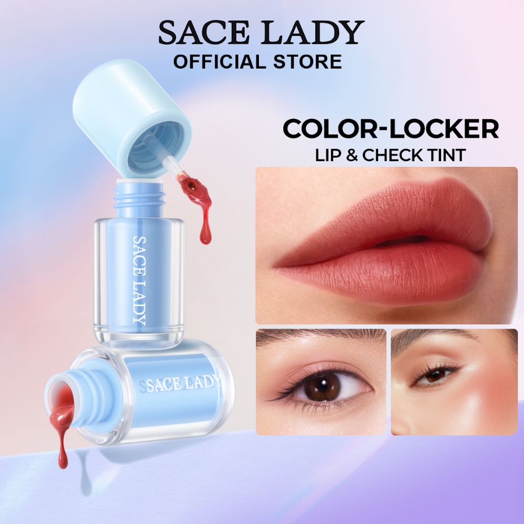 SACE LADY Color-Locker Lip & Check Tint Natural Finish Hydrating Liquid ...