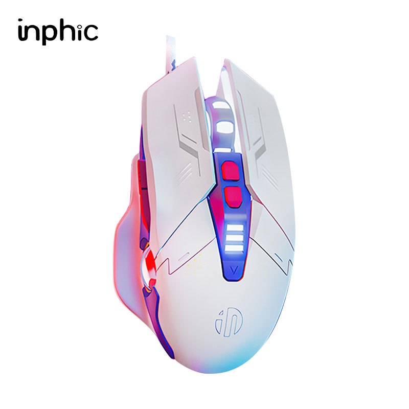INPHIC W9 Wired Gaming Mouse 200-12800DPI 7 Programmable Buttons, Macro ...