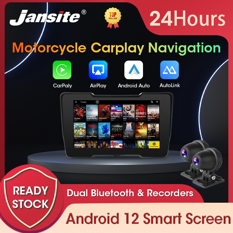 Jansite 7 inch 4 core 2+32GB Portable Motorcycle Navigator IPX7 ...