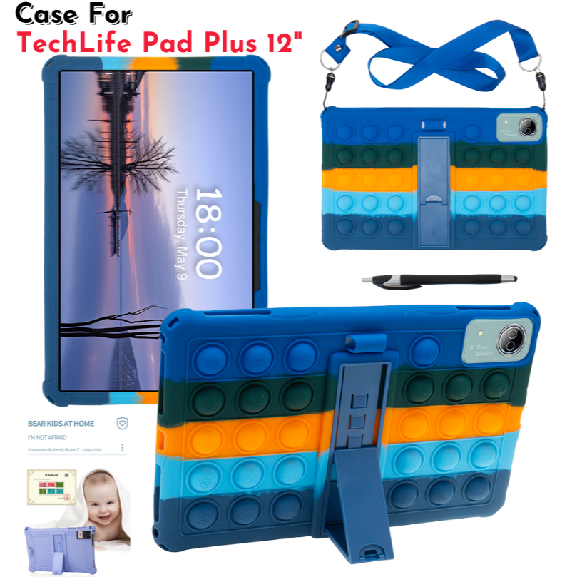 For TechLife Pad Plus 12" 2025 Silicone Case Pop Stress-Relieve Case ...