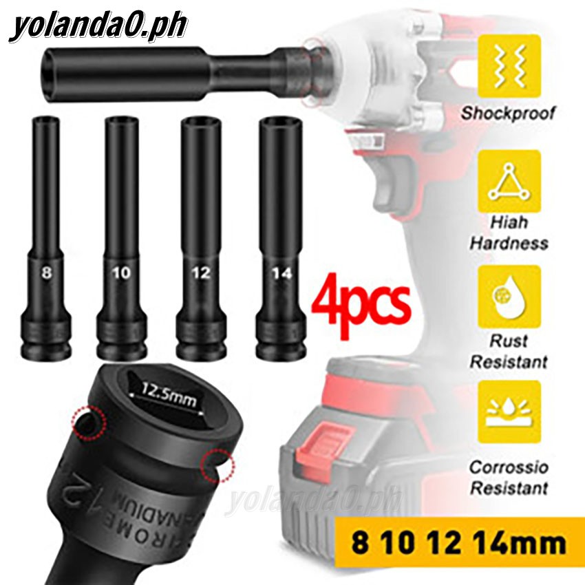 1/2" Drive Deep Impact Socket Set Hex Socket Impact Wrench Hex Socket ...