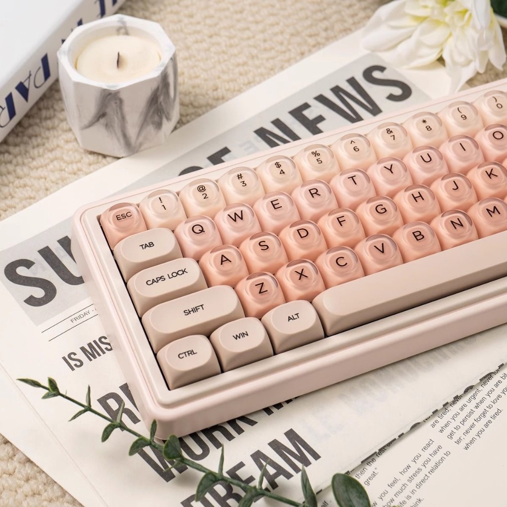 Jelly Keycap MOA Profile PBT Material Doubleshot Cute Semi-transparent ...