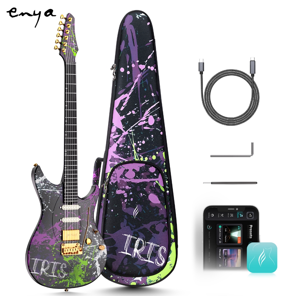 Enya Electric Guitar Inspire 39" Smart Electric Carbon Fiber Guitarra ...