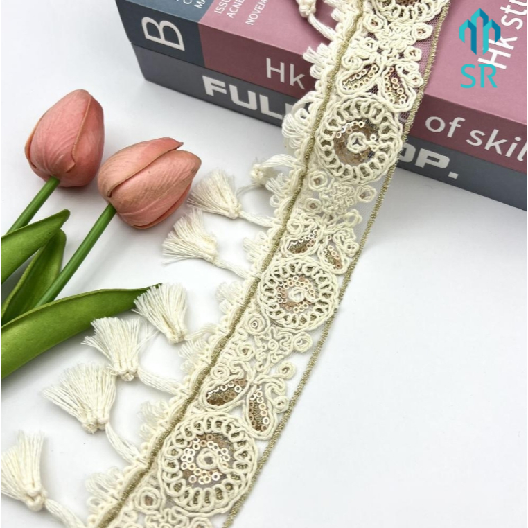 8.5CM (3m per roll) Ethnic style lace home wear accessories jacquard ...