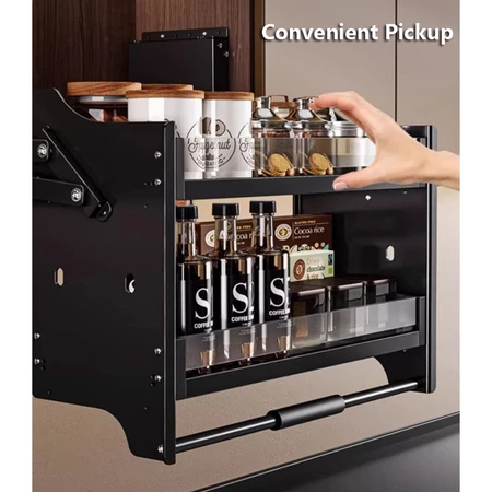 Pull Down Dish Rack Kitchen Organizer Storage Rack Pull Down Basket ...