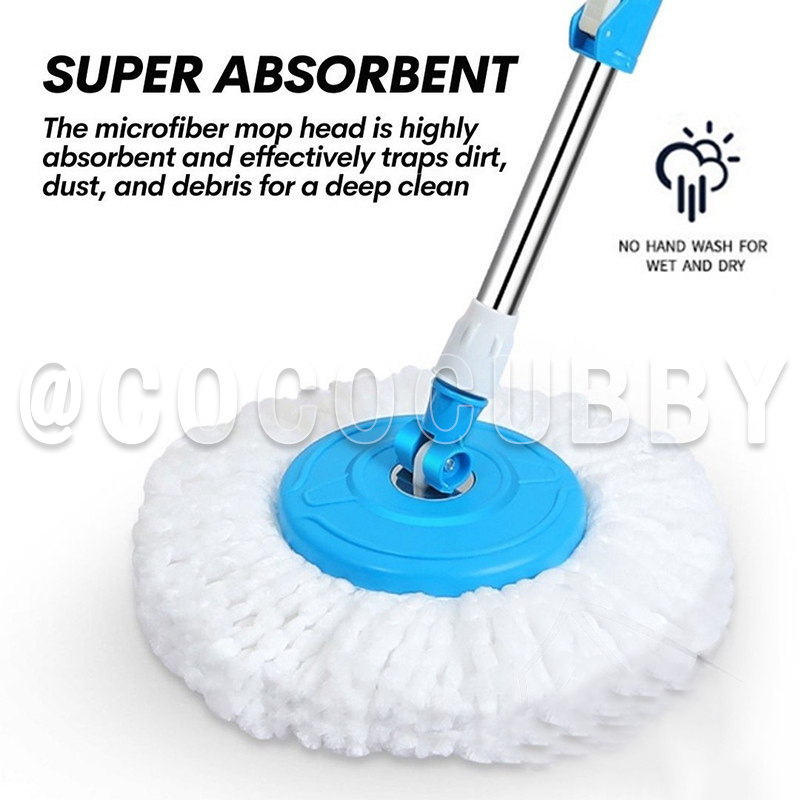 COCOCUBBY Spinning Mop Handle Replacement Floor 360 Degree Rotating ...