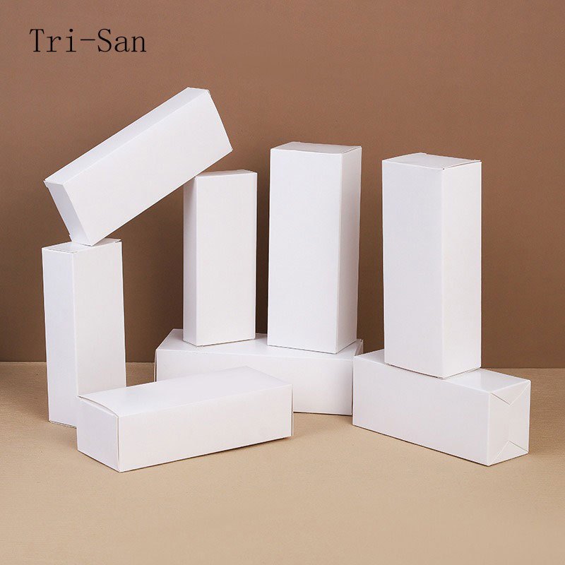 10 pcs white paper boxes, white gift boxes, folding paper boxes ...