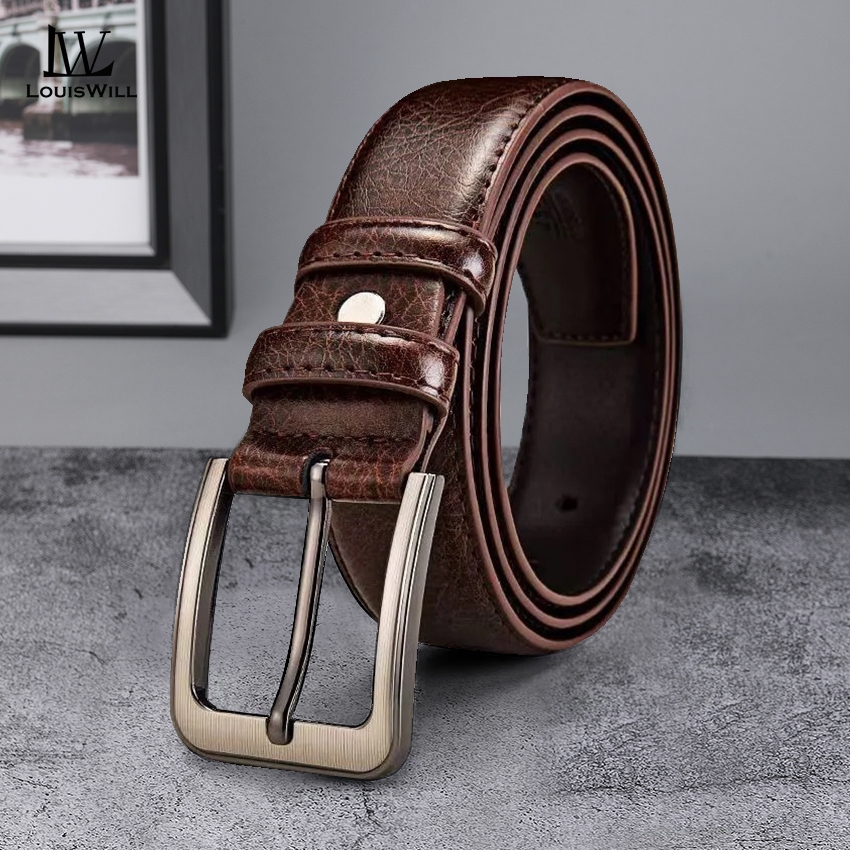 LouisWill Men Belts Soft PU Leather Belts Utility Waist Belts 120cm ...