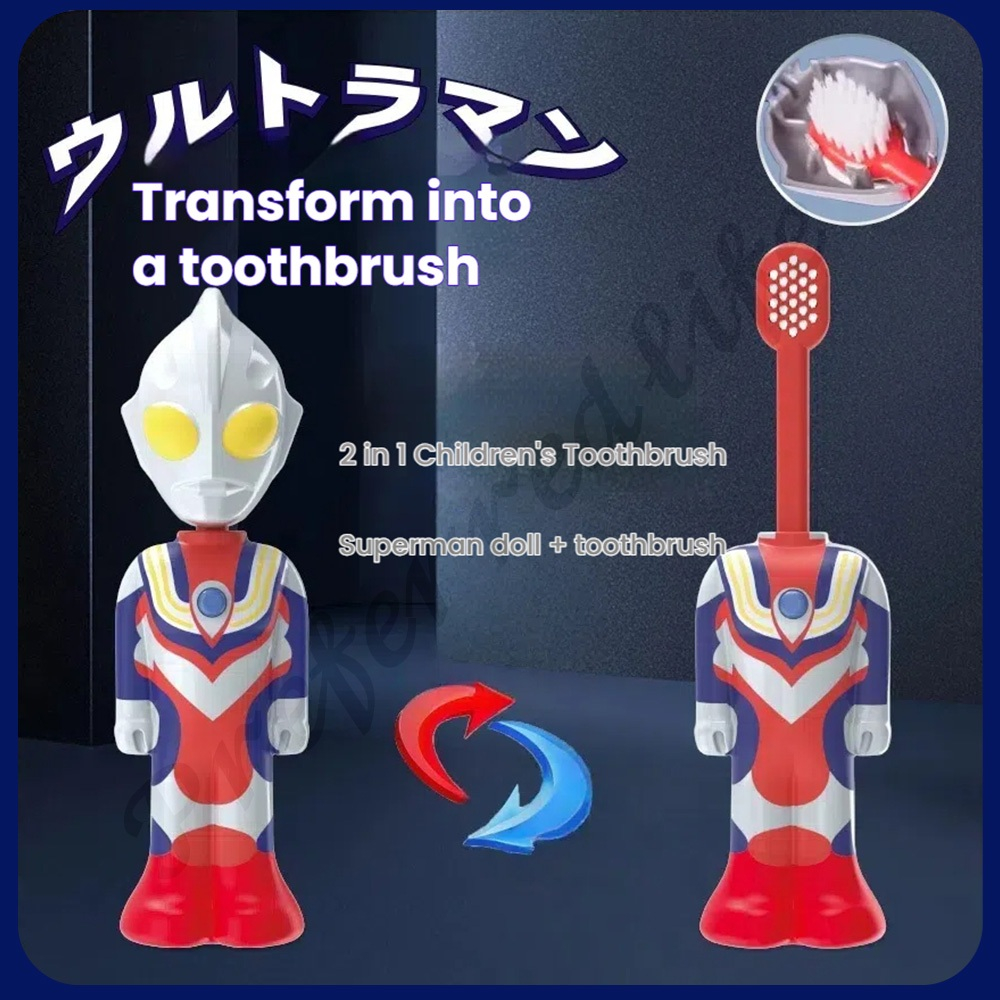 Ultraman Transforming Toothbrush for Kids (Ages 3-6) - Super Soft ...