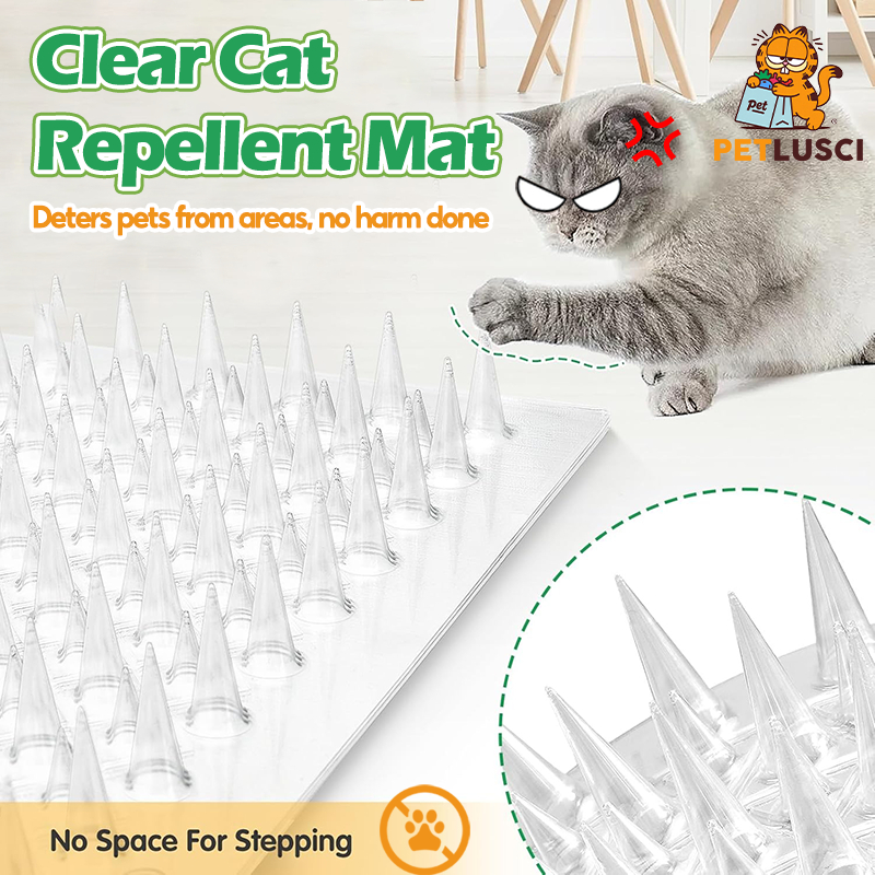Cat Spike Pad Animal Repellent Mat Clear PVC plastic 43*34cm | Shopee ...
