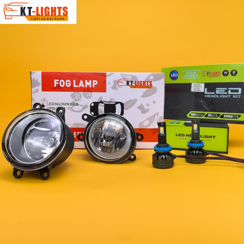 TOYOTA VIOS FOG LAMP 2007-2012 SETS WITH LED BULBS H11 80W 3000K YELLOW ...