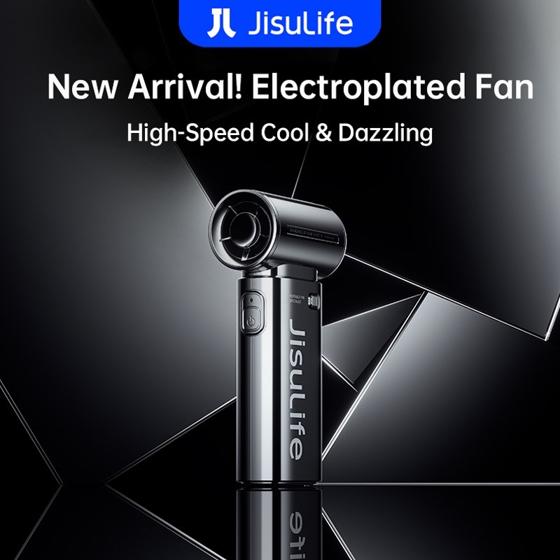 JISULIFE Handheld Fan Life9 Mini Fan Rechargable Chrome New ...