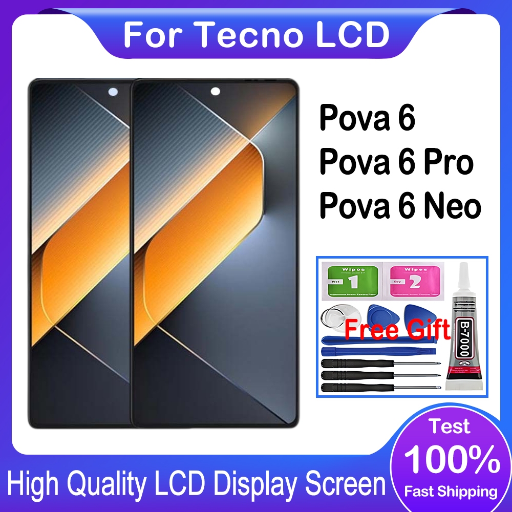 For AMOLED Tecno Pova 6 Pova 6 Pro 5G Pova 6 Neo LCD Display Touch ...