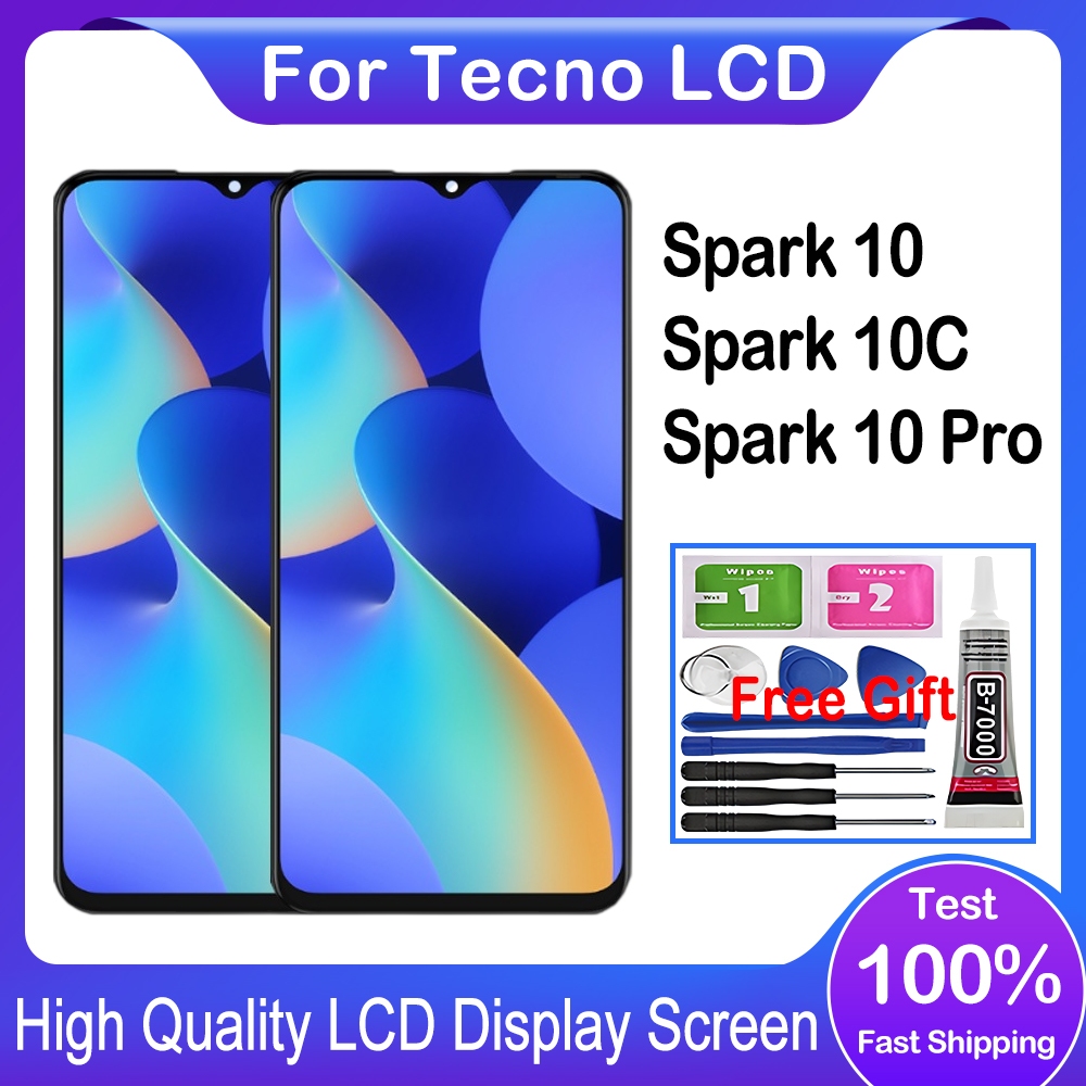 For Tecno Spark 10 4G 5G Spark 10C Spark 10 Pro LCD Display Touch Screen Replacement | Shopee ...