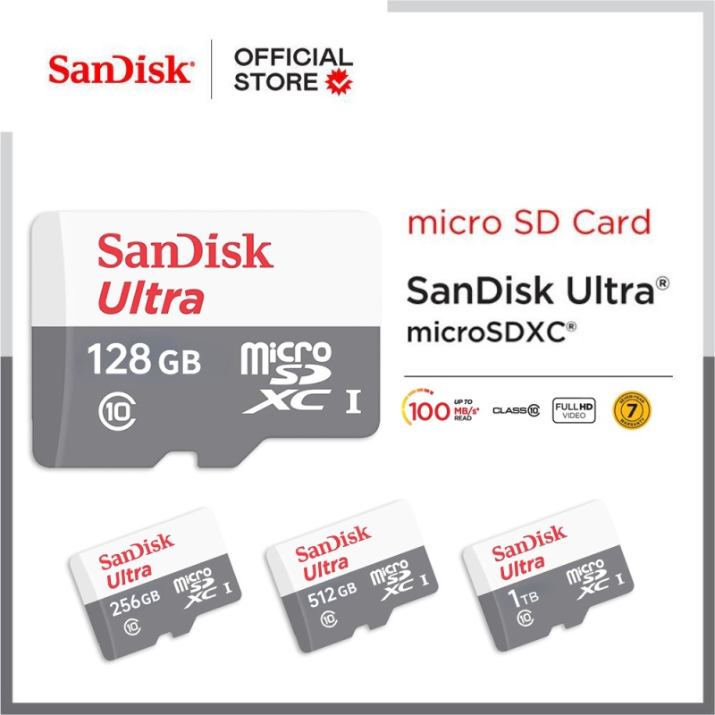 SanDisk® Ultra microSD UHS-I Card for Smartphone & Tablets (128GB/256GB ...