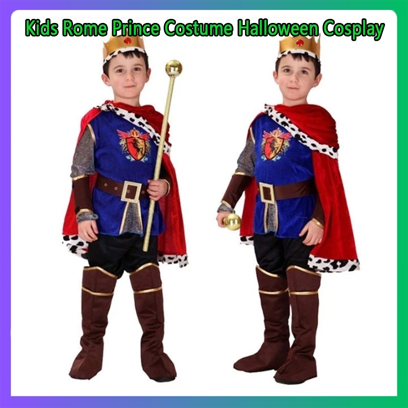 Kids Rome Prince Costume Halloween Cosplay The King Costumes Royal ...