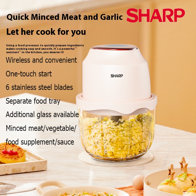 SHARP Blender Grinder, Blender Jar Meat Grinder 500W Multi-function ...