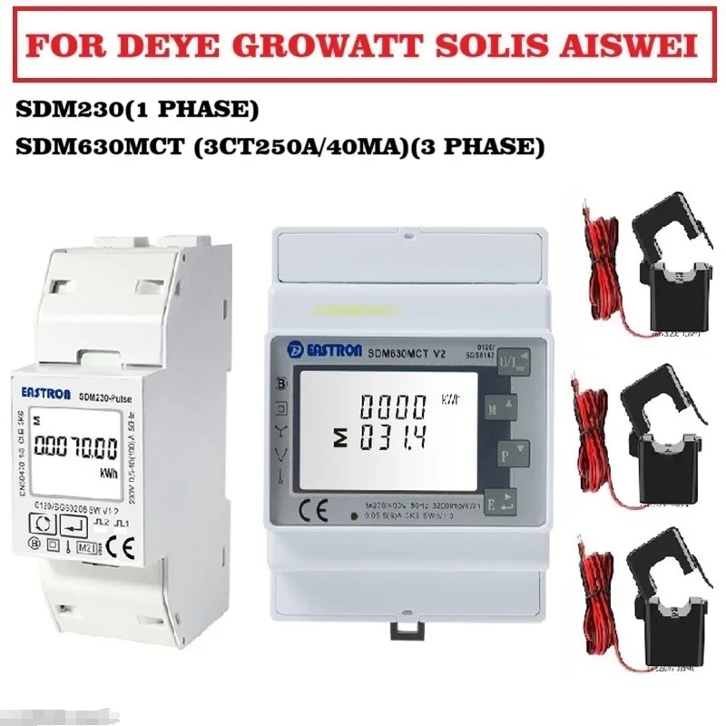 Eastron Growatt Deye three-phase anti-backflow meter SDM630/SDM230 ...
