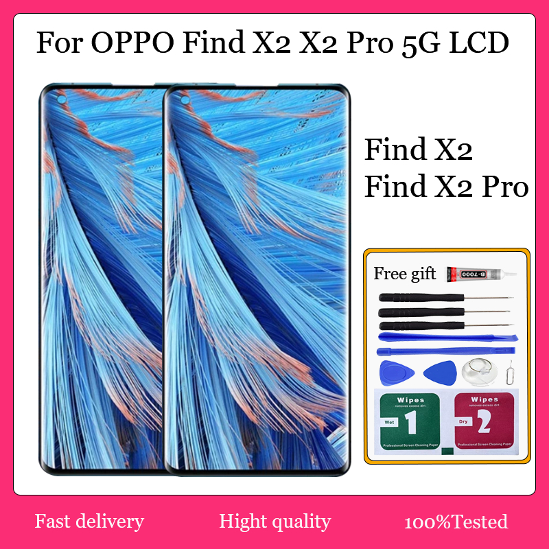 Original AMOLED OPPO Find X2 X2 Pro 5G LCD Display Touch Screen ...