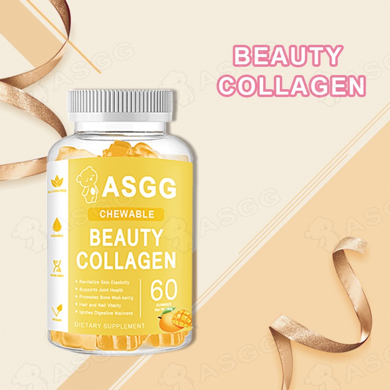 ASGG Collagen Gummies Beauty Supplements Vitamins Anti-Aging Whitening ...