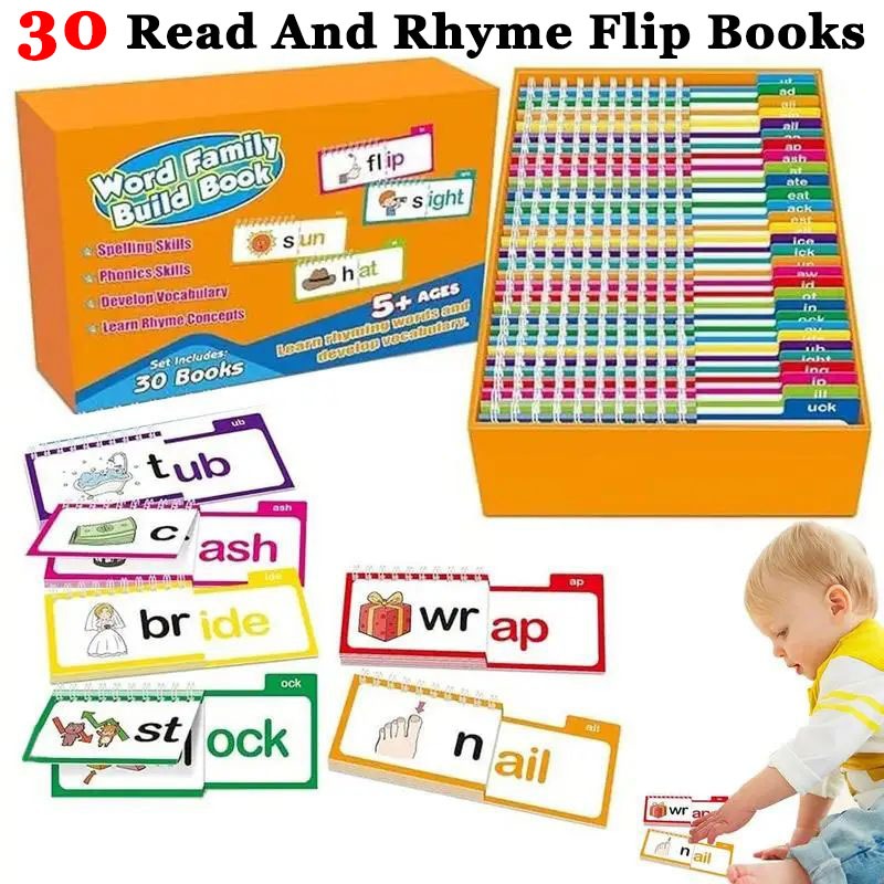 30 Read And Rhyme Word Family Build Book Read Rhyme Activity Book Learn ...